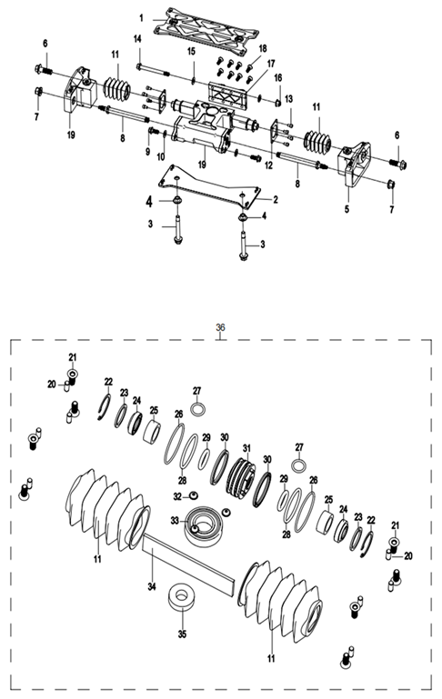 Steering rack rebuild kit - Speed UTV